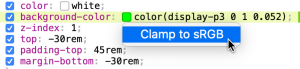 Wide Gamut Color in CSS with Display-P3 | WebKit