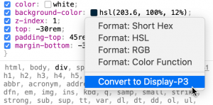 Wide Gamut Color in CSS with Display-P3 | WebKit