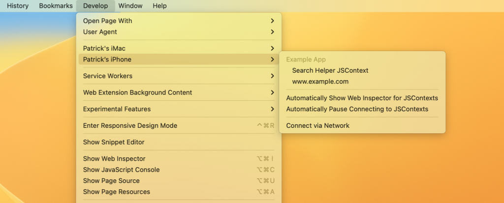 Enabling the Inspection of Web Content in Apps | WebKit