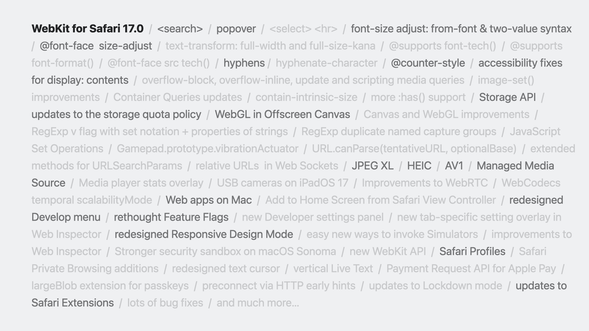 WebKit Features in Safari 17.0 | WebKit