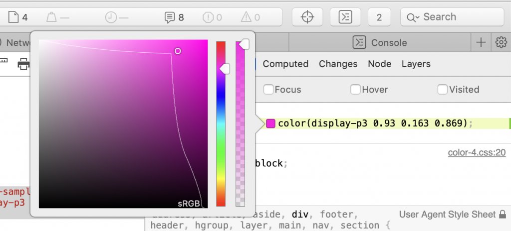 Wide Gamut Color in CSS with Display-P3 | WebKit